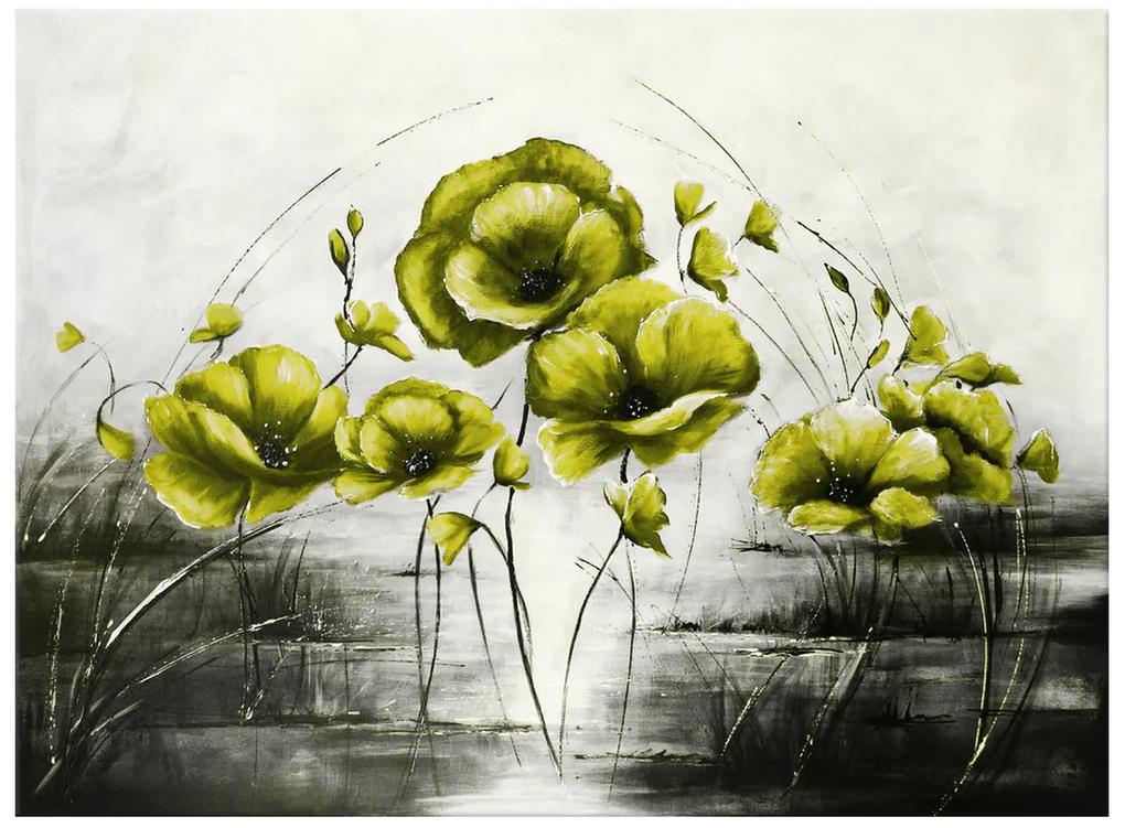 Gario Ručně malovaný obraz Žluté Vlčí máky Rozměry: 120 x 80 cm
