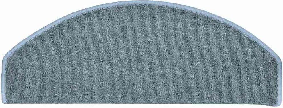 Schodové rohože 15 ks 65 x 24 x 4 cm mořská modrá půlkulaté velké 322363