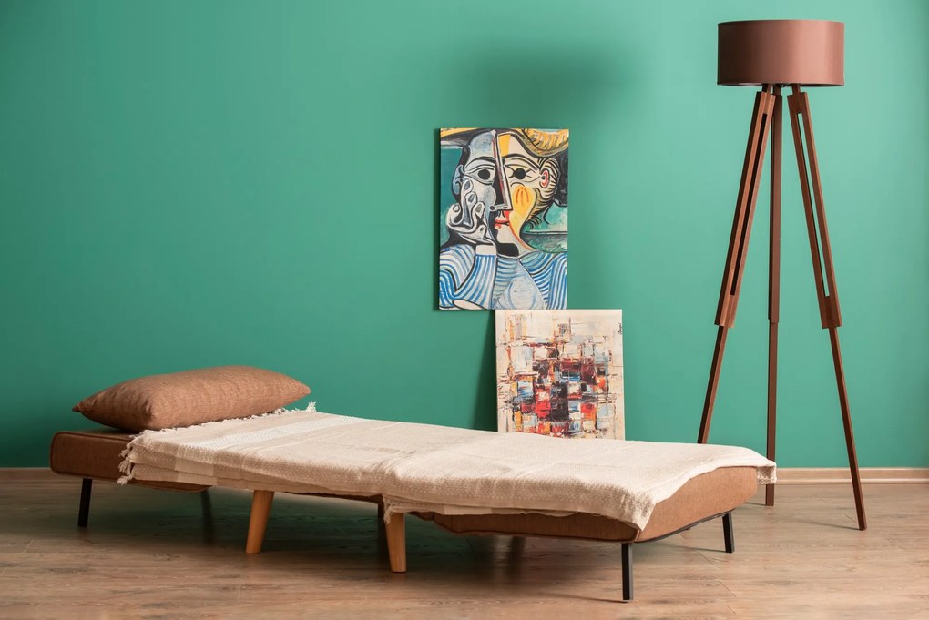 Hanah Home Rozkládací křeslo FOLDE hnědé
