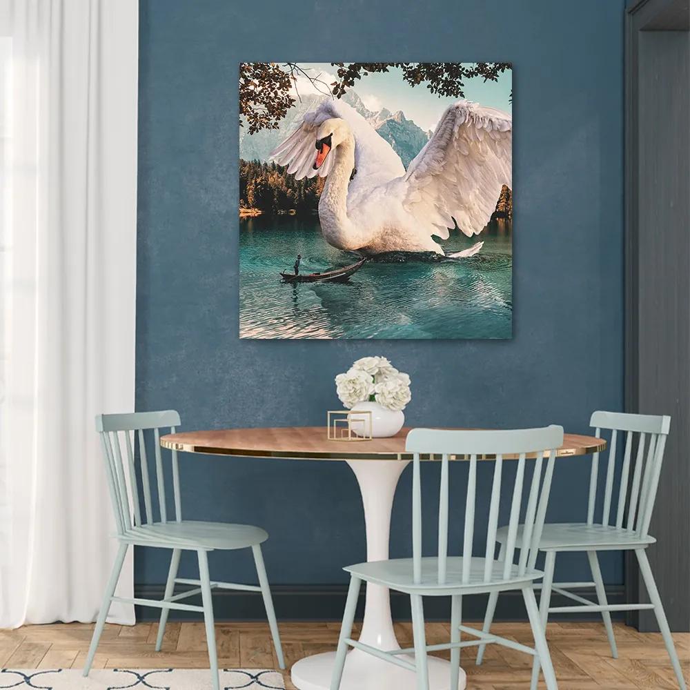 Gario Obraz na plátně Velká labuť - Zehem Chong Rozměry: 30 x 30 cm