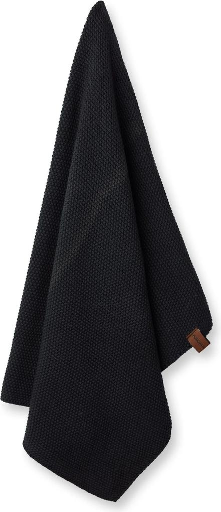 Kuchyňská utěrka Humdakin Knitted 45 x 70 cm v barvě uhlí
