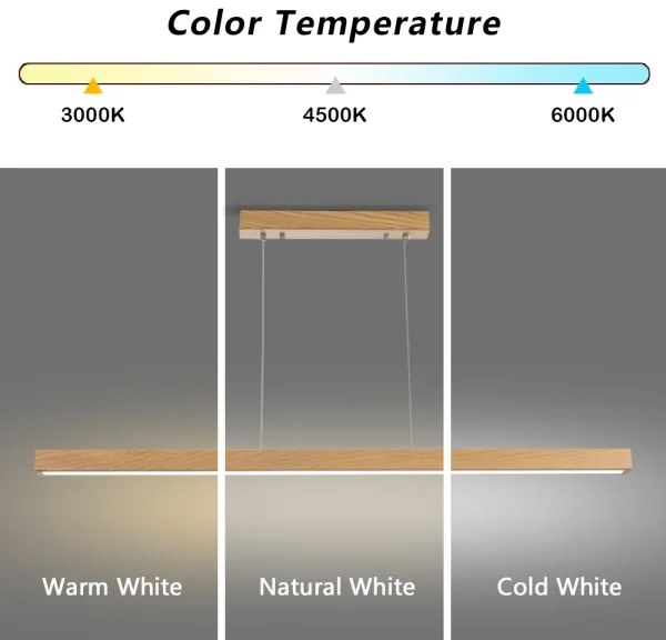 Brilagi - LED Lustr na lanku OAK LED/30W/230V 3000/4500/6000K dub