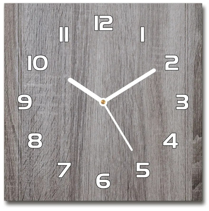Wallmuralia Skleněné nástěnné hodiny čtverec Dřevo 30x30 cm