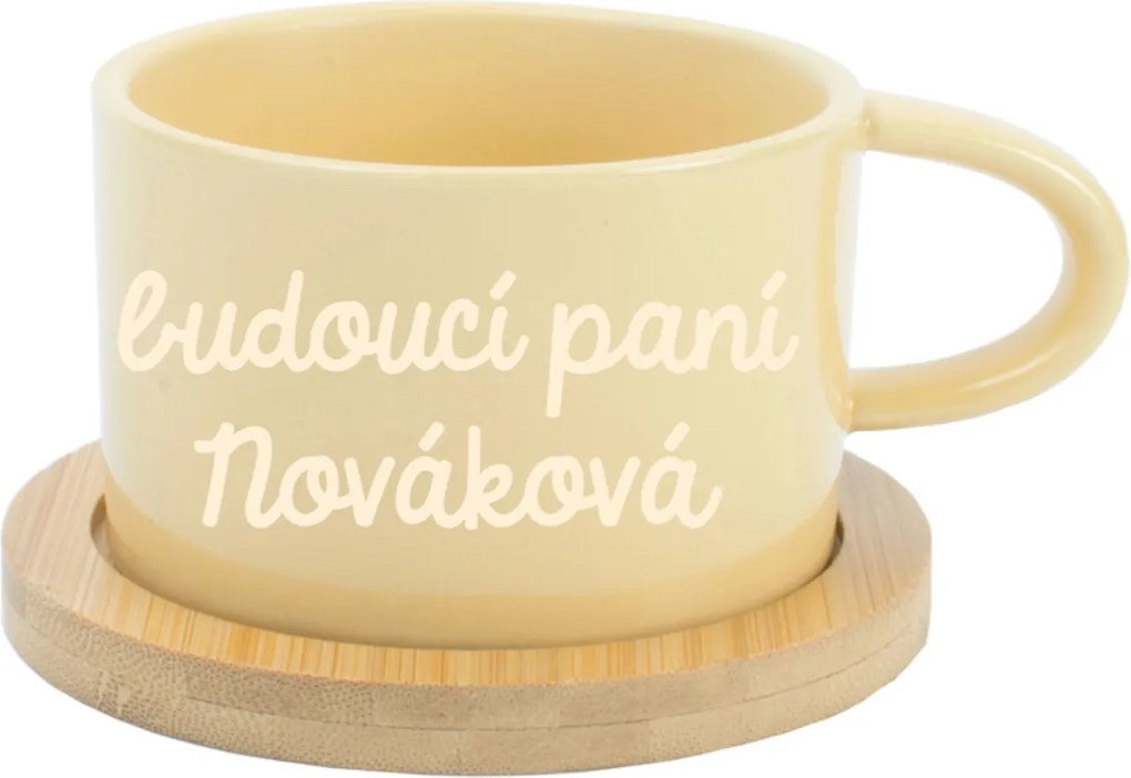 Personalizovaný keramický hrníček "MAKRONKA" - budoucí paní