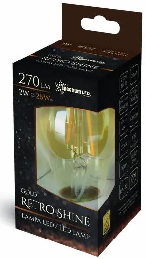 Toolight - LED žárovka E-27 230V 2W Edison 14077, teplá, OSW-01029