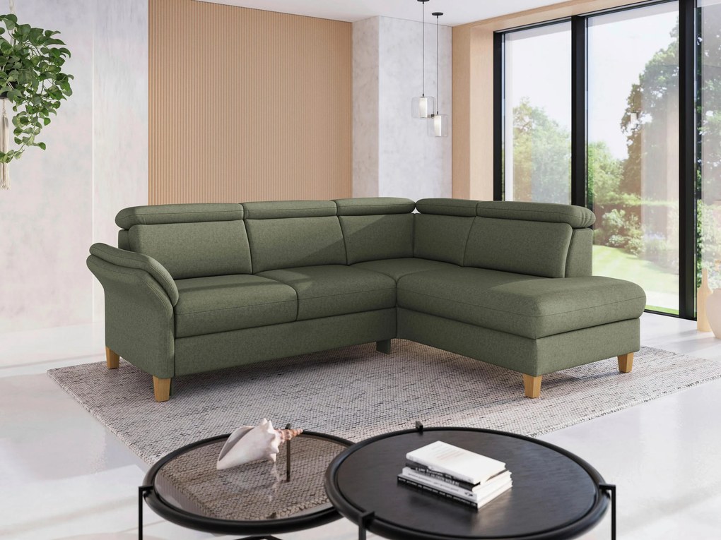 XXXLutz ROHOVÁ SEDAČKA, textil, olivově zelená Sit & More - Sedací soupravy - 00014402571H
