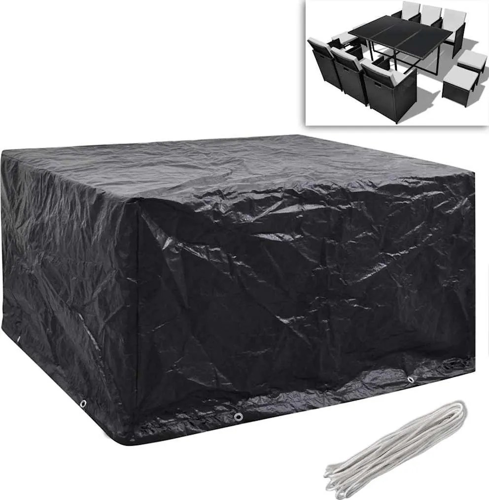 Plachty na zahradní nábytek 2 ks pro 6 osob 8 oček 172 x 113 cm 279120