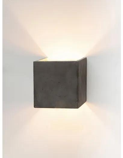Nástěnné svítidlo GANTLights, tmavý beton + zlatý vnitřek