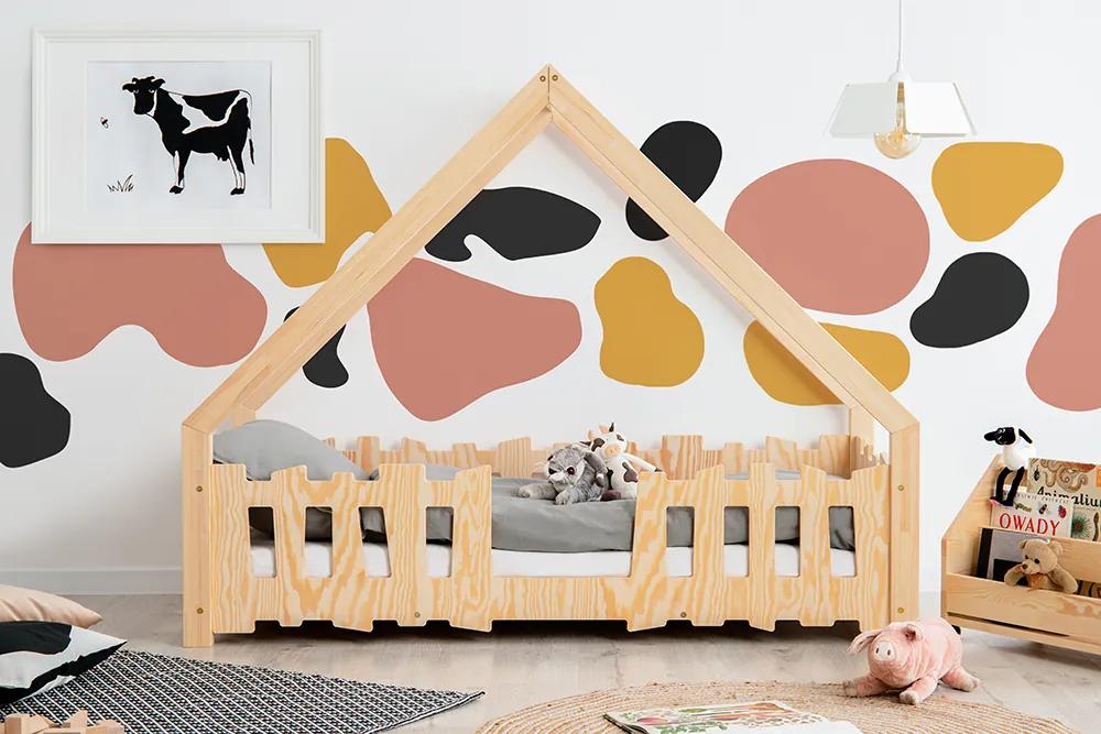 Adeko Dětská postel domeček GATO Velikost postele: 140x70 cm Barva: dekor přírodní dřevo přírodní