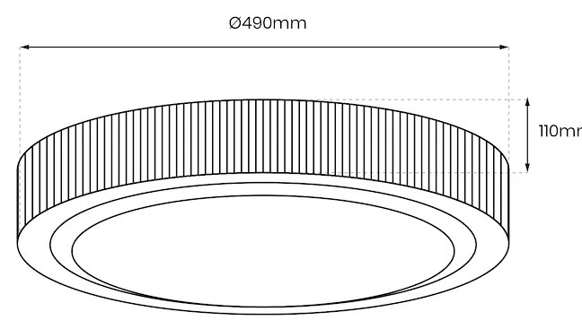 Stropní LED svítidlo Miri, 1x LED 34w, 4000k, w/b