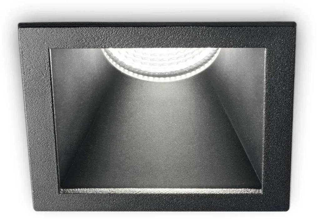 Ideal Lux Stropní vestavné bodové svítidlo LED GAME SQUARE Barva: Bílá, Teplota světla: 3000 K, Barva materiálu: černá