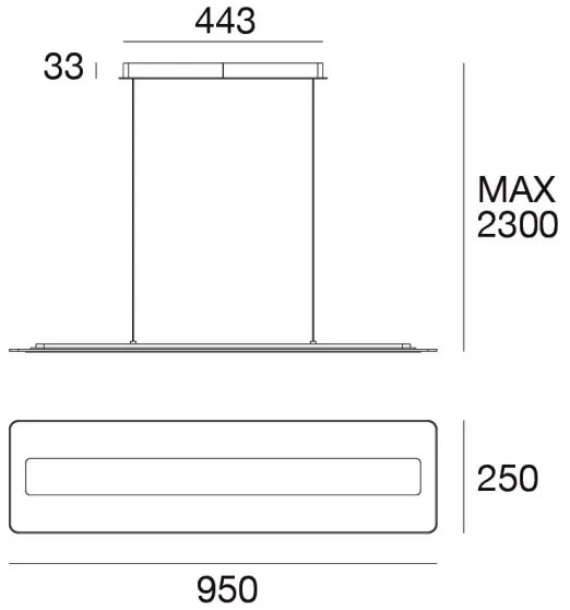 Linea Light 8936 - LED Lustr na lanku ANTILE LED/45W/230V CRI 90 bílá