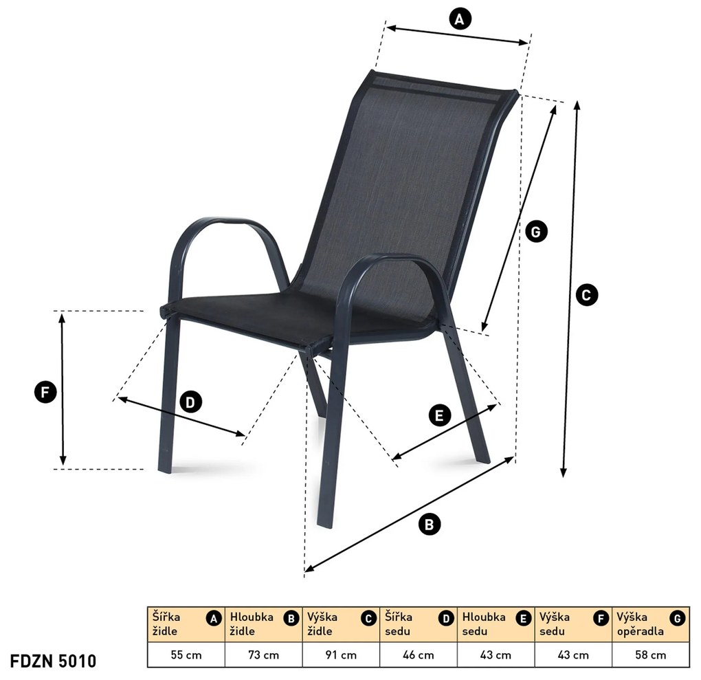 Fieldmann FDZN 5010 Zahradní křeslo Výplň z odolné umělé textílie Vhodné pro venkovní i vnitřní použití, Bezúdržbová, Nosnost do 120 kg, .