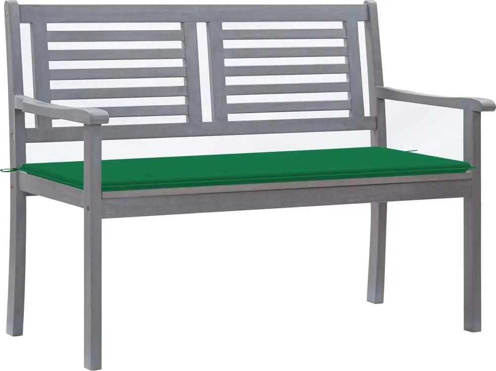 vidaXL 2místná zahradní lavice s poduškou 120 cm eukalyptus [3061032] Barva: antracitová