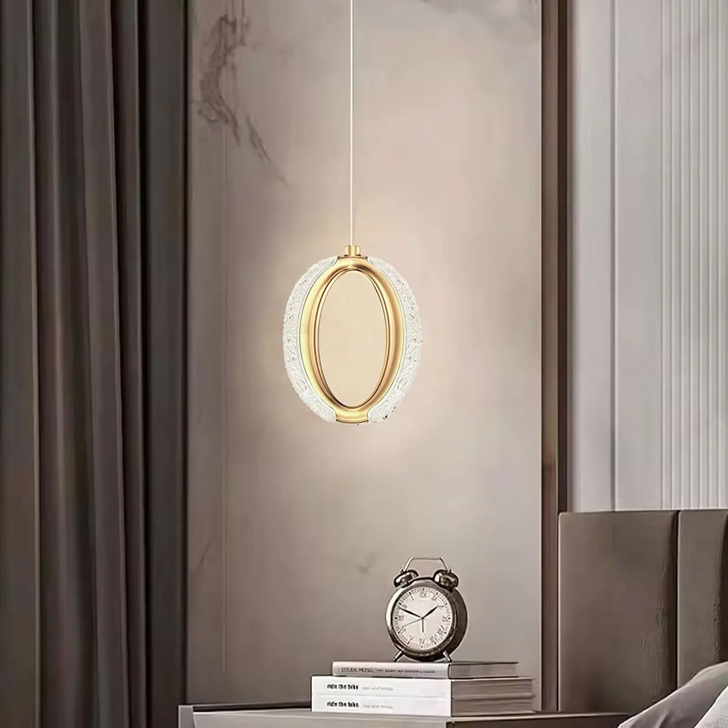 Toolight Závěsné LED osvětlení Crystal Modern A7 G114-1CP zlaté