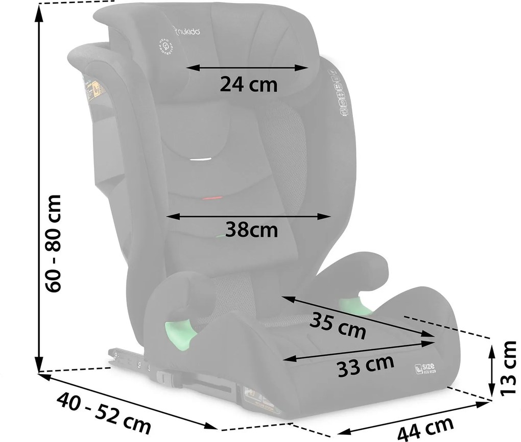 Autosedačka Louis Soft, ISOFIX, 15-36 kg, černá | Nukido