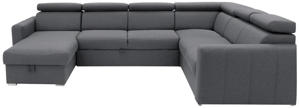 Casarredo - Komfort nábytek Rozkládací sedací souprava do U SELECT pravá, látky A1 | potah: lena 95,barva: N13 dub natural