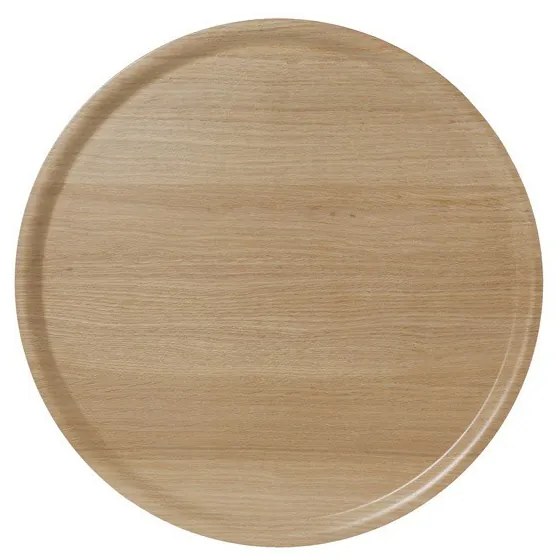 Dřevěný kulatý tác B&amp;L Wood oak dub d45, Klippan Švédsko velký  Ø45 cm Přírodní dřevo jasan