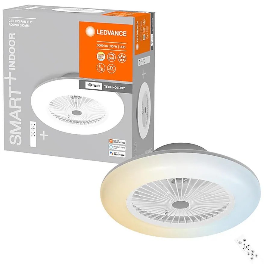 Ledvance -LED Stmívatelné svítidlo s ventilátorem SMART+ LED/35W/230V Wi-Fi + DO
