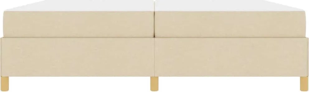 Rám postele Krémová 200 x 200 cm textil 3398967