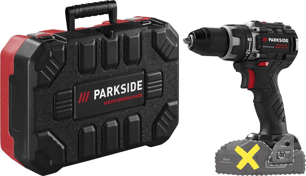 Parkside Performance® Aku vrtací šroubovák Pabsp 20 Li C4 – bez akumulátoru a nabíječky
