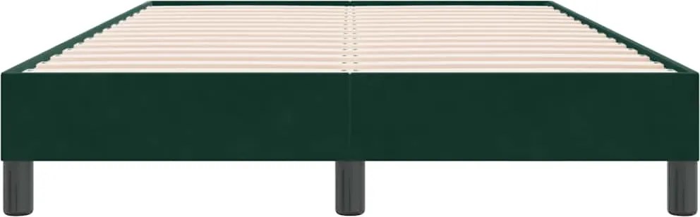 Postel Box Spring bez matrace tmavě zelená 120x220 cm samet 3315870