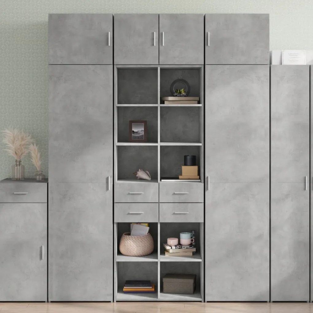 Skříň highboard betonově šedá 70x42,5x185 cm kompozitní dřevo