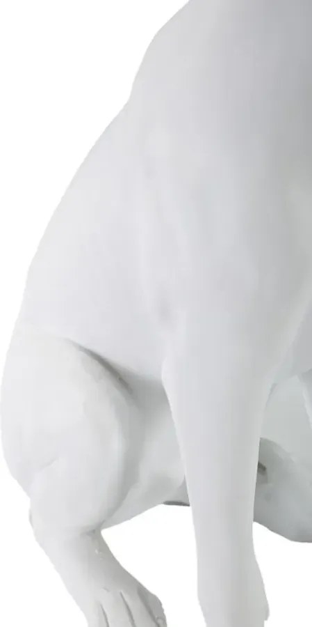 Dekorativní soška Dog 33 cm bílá