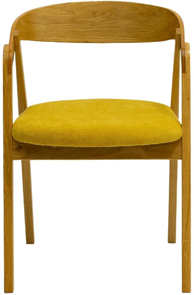 Bradop Židle čalouněná ADRIANA XL dubová Z217 | Látka: 556 - TRINITY-556