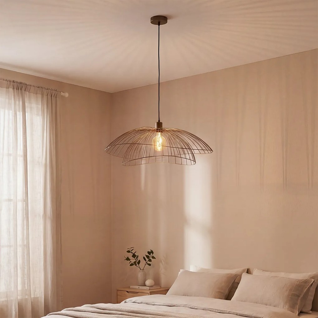 Designové závěsné svítidlo bronzové 45 cm - Pua
