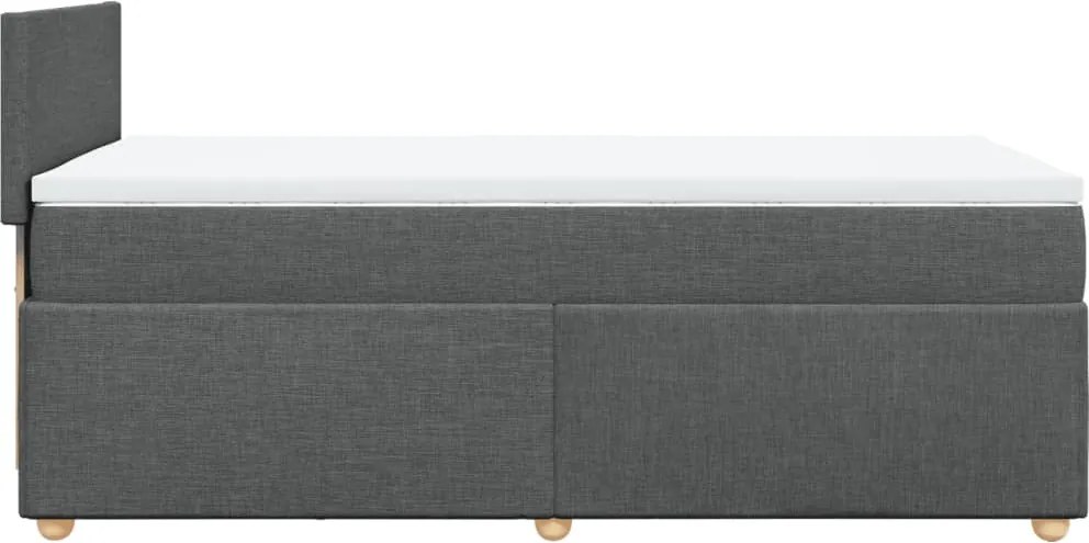 Box spring postel s matrací tmavě šedá 90x200 cm textil 3288857