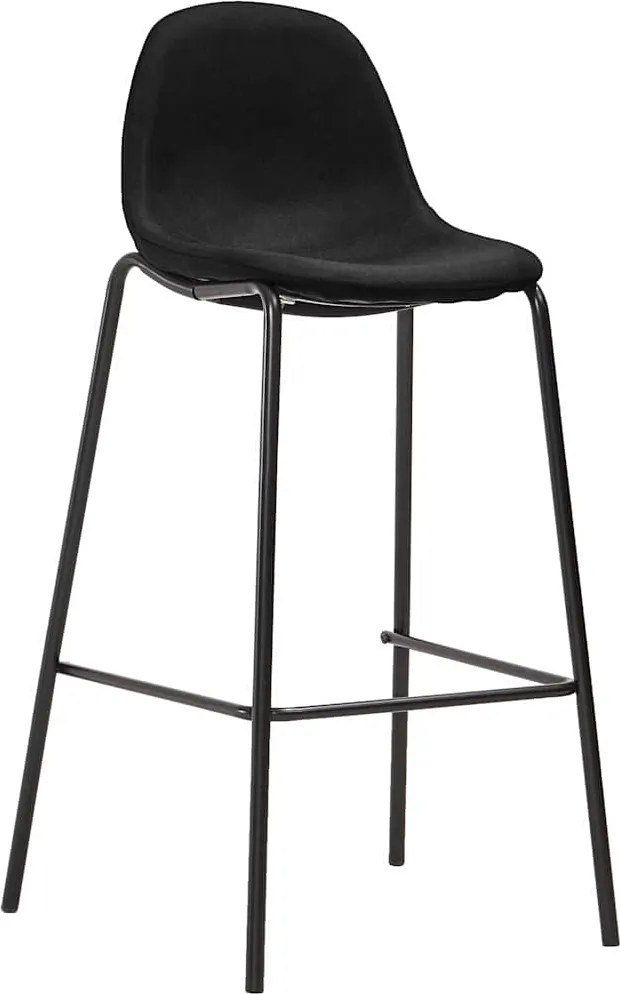 3dílný barový set textil černý 279966