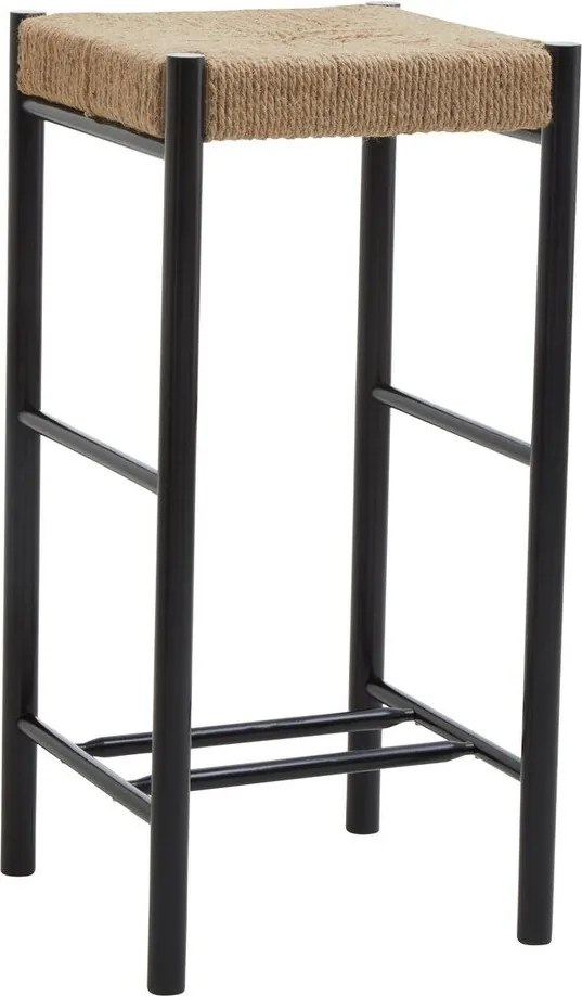 Černá/v přírodní barvě barová stolička z bukového dřeva (výška sedáku 72 cm) Bandar – Premier Housewares