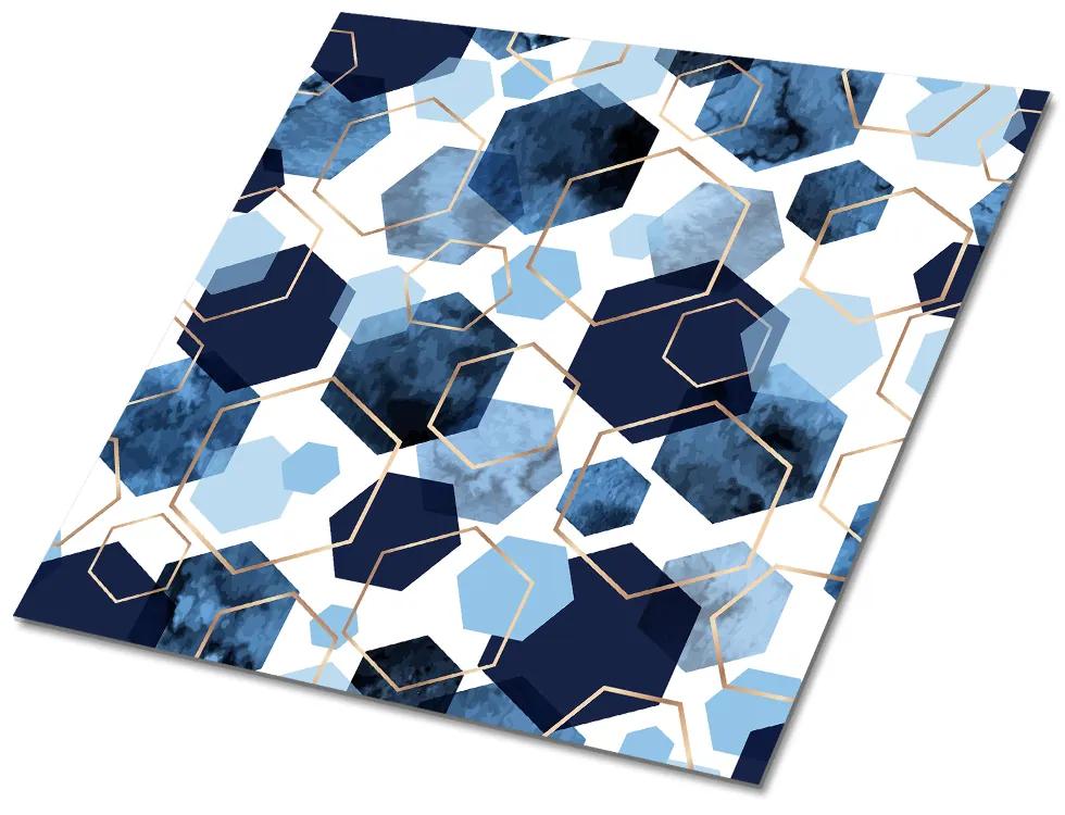 PVC panely Geometrické modré abstrakce