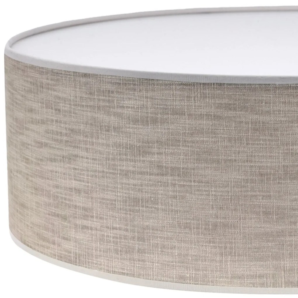 Stropní svítidlo Stone, 1x béžové textilní stínítko/bílé PVCové stínítko, (bílé plexisklo), (fi 50cm)