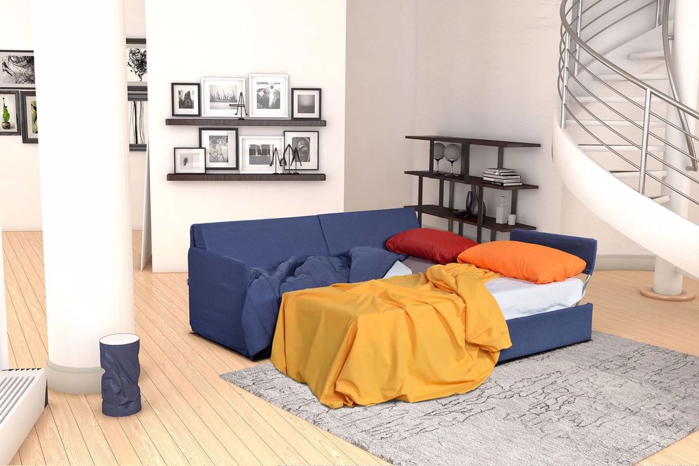 KANAPE Kvalitní rozkládací postel Lisabon Provedení: 2 místná maxi rozkládací, Vzorník látek: tekno fibra 30 red