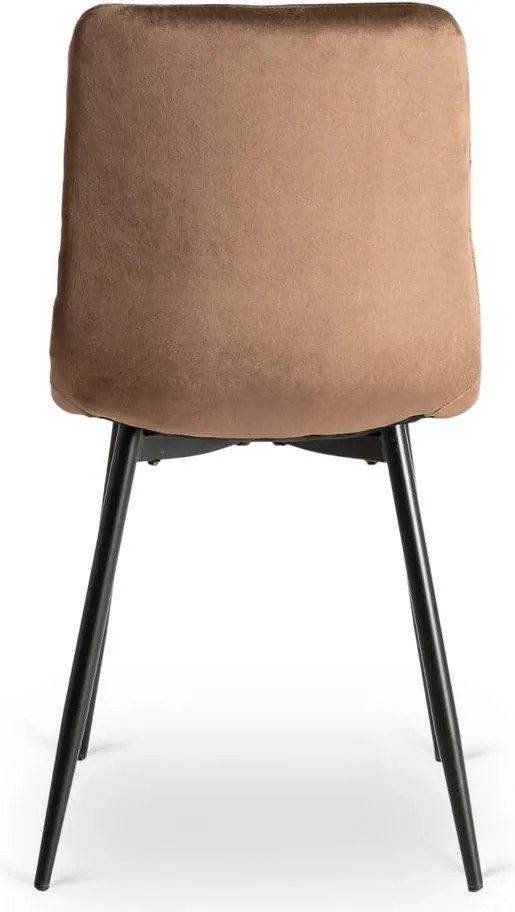 Jídelní židle Daron Velvet, hnědá