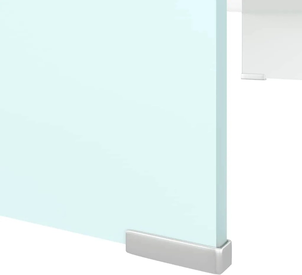 TV stolek / podstavec na monitor sklo zelený 80 x 30 x 13 cm 244145