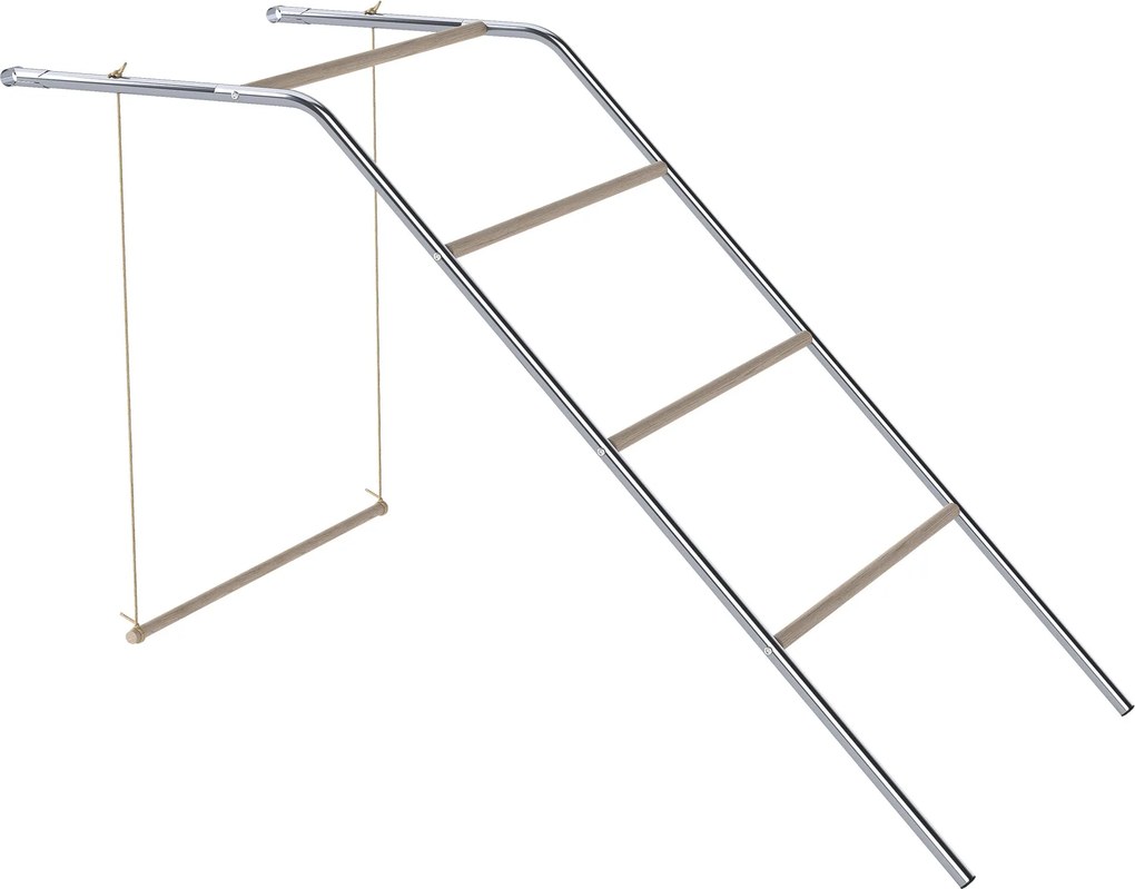 PawHut Dřevěný rám na hraní pro kuřata, hřiště pro kuřata s hrazdičkami, nastavitelná houpačka, 82 x 150 x 110 cm stříbrný