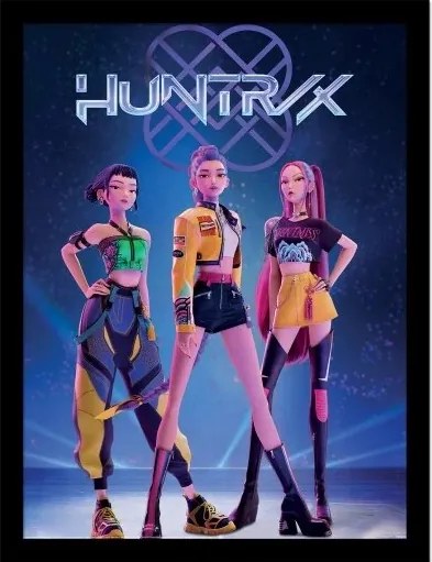 Rámovaný obraz Pyramid International K-Pop Demon Hunters - Huntrix