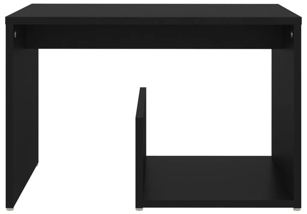 Odkládací stolek černý 59 x 36 x 38 cm dřevotříska - Default Title