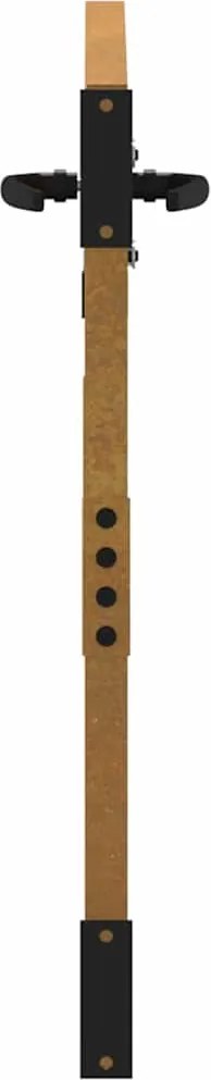 Zahradní branka 85 x 100 cm z corten oceli čtvercový design 153245