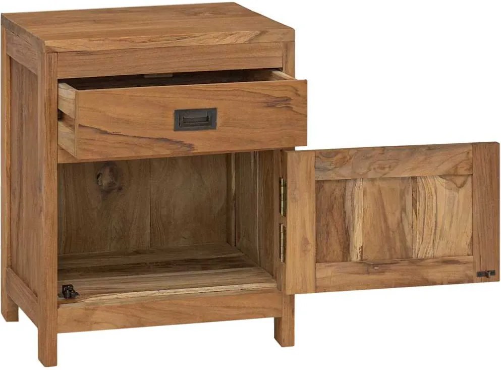 Noční stolek masivní teak 40 x 30 x 50 cm 244484