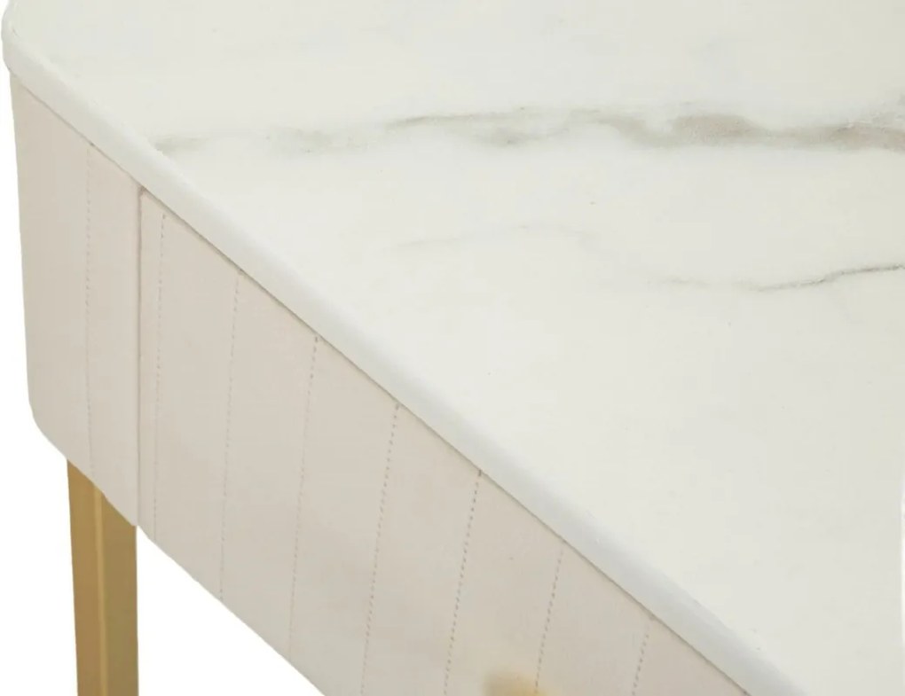 Sada odkládacích stolků Waverly 45 cm krémová