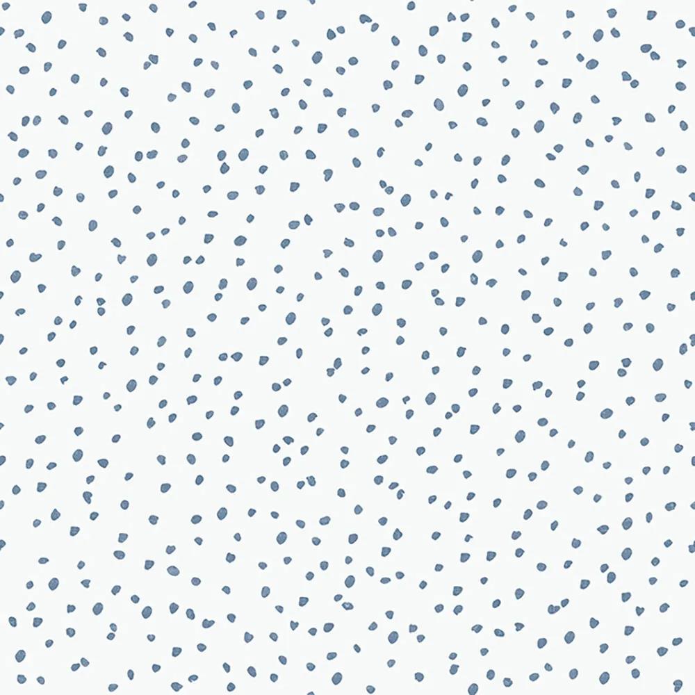 Ugépa Vliesová dětská bílá tapeta s modrý puntíky - L99301 rozměry 0,53 x 10,05 m
