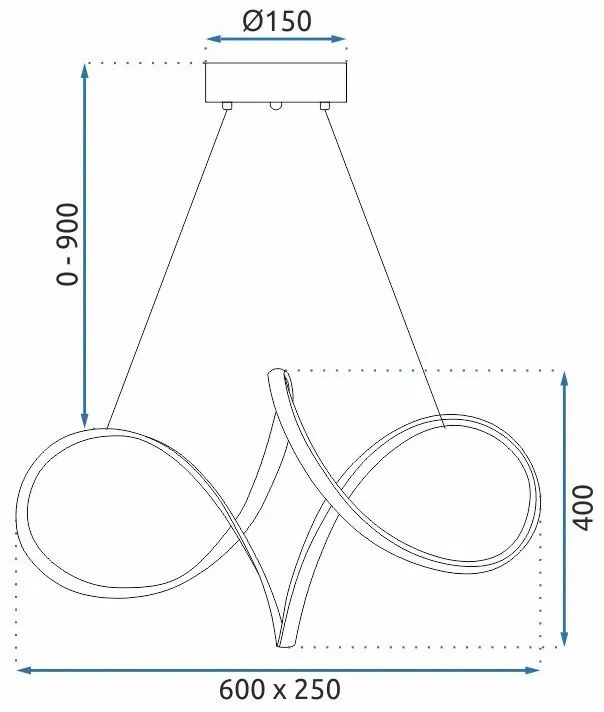 Toolight Závěsné LED osvětlení Modern G081-1CP zlaté