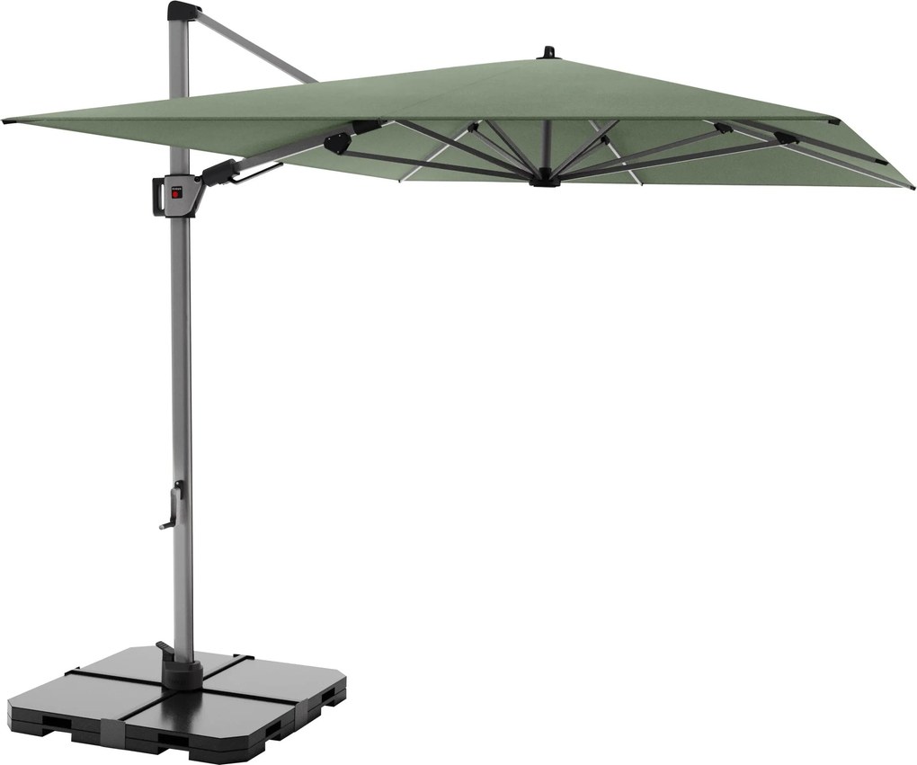 Knirps HYPERION 330 x 240 PRESTIGE - luxusní výkyvný zahradní slunečník s boční tyčí