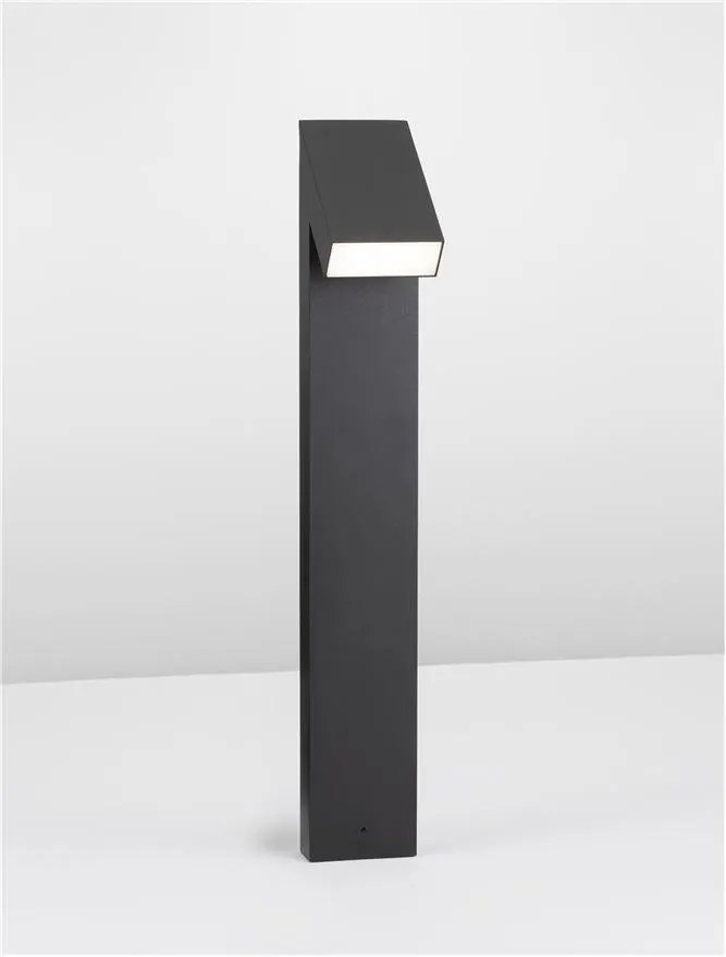 NV 9020931 Venkovní sloupkové svítidlo BRIGITTA černý hliník a akrylový difuzor proti oslnění LED 6W 3000K 100-240V IP65 - NOVA LUCE
