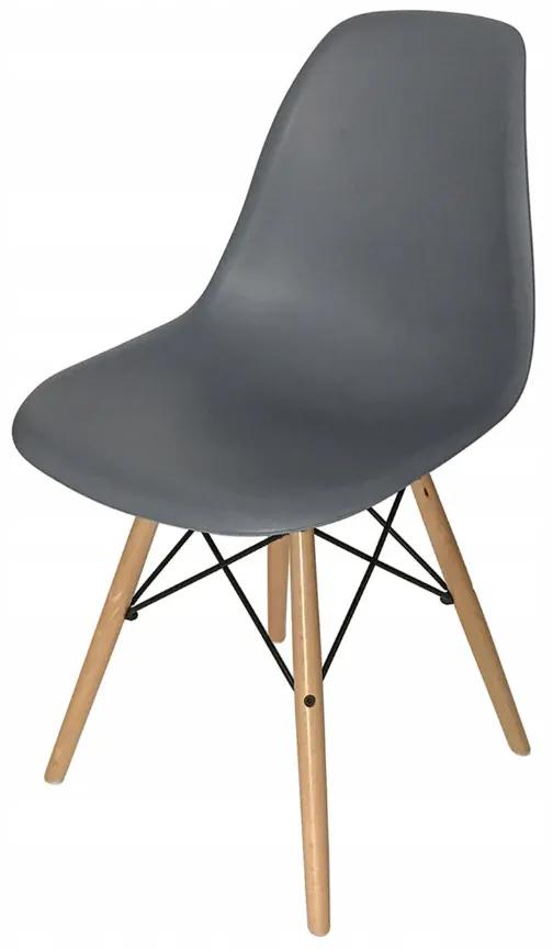 Jídelní židle BASIC tmavě šedé 4 ks - skandinávský styl
