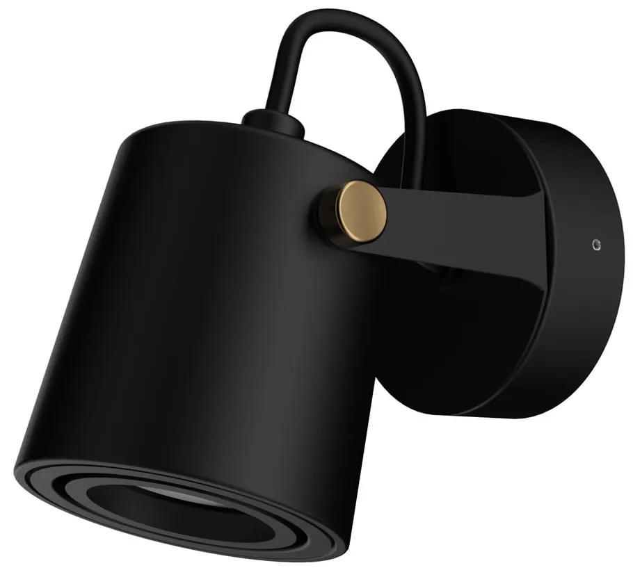 Černé nástěnné svítidlo SULION Ibai, výška 11 cm